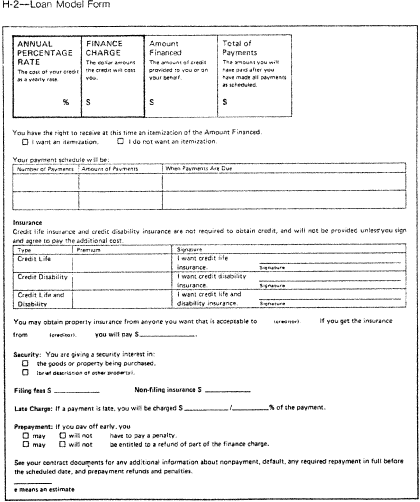 12 CFR Appendix H to Part 1026 - Closed-End Model Forms and Clauses ...